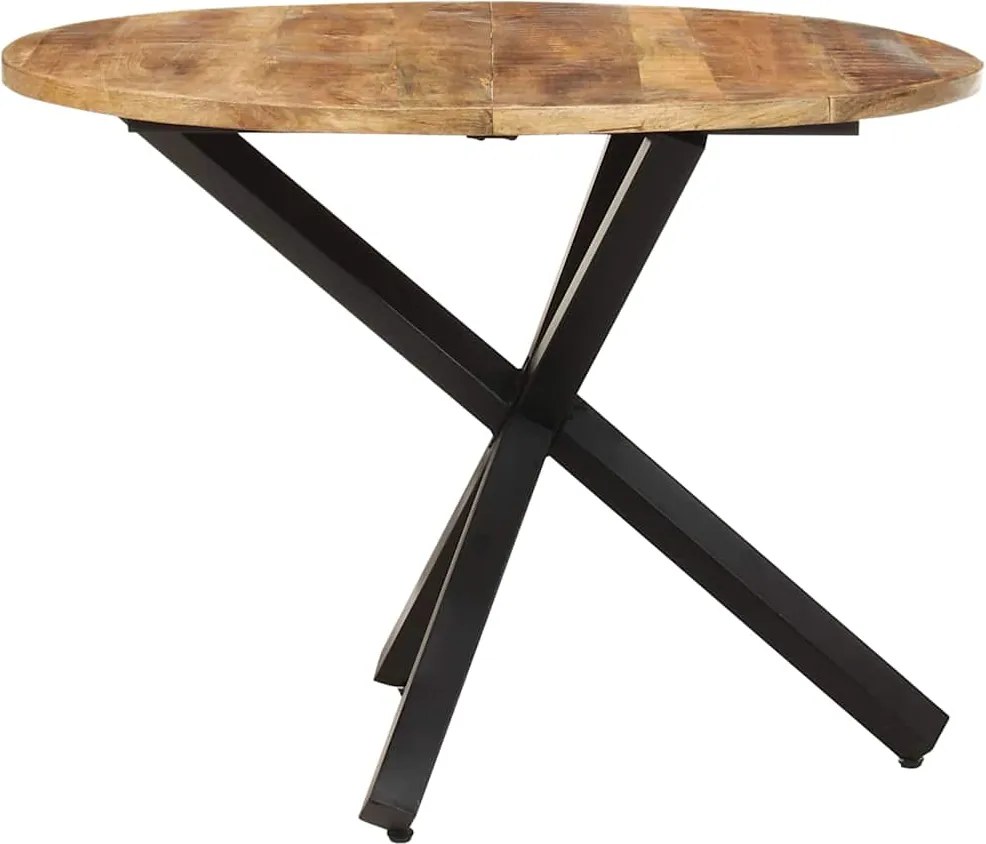 vidaxXL Jídelní stůl kulatý 100 x 100 x 75 cm hrubé mangovníkové dřevo 321681