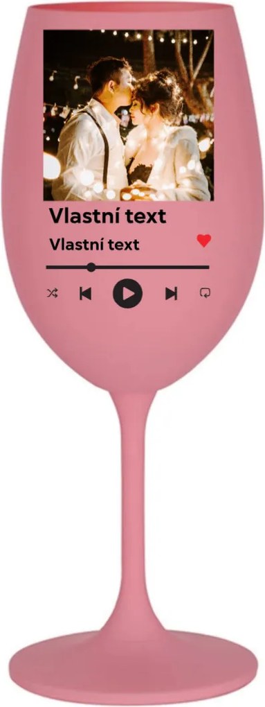 Personalizovaná sklenice s motivem přehrávače