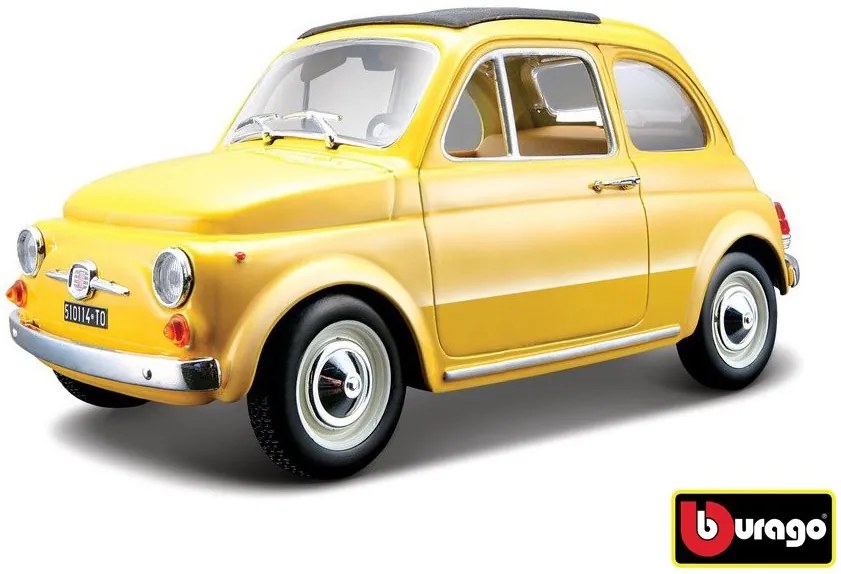 Bburago fiat 500 f 1965 yellow
