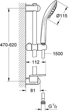 Grohe Euphoria - Sprchová souprava Duo chrom