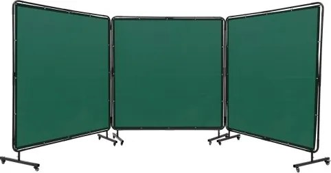 Svařovací zástěna s rámem, 1,83 × 1,83 m 3 panelové zástěny pro svařování