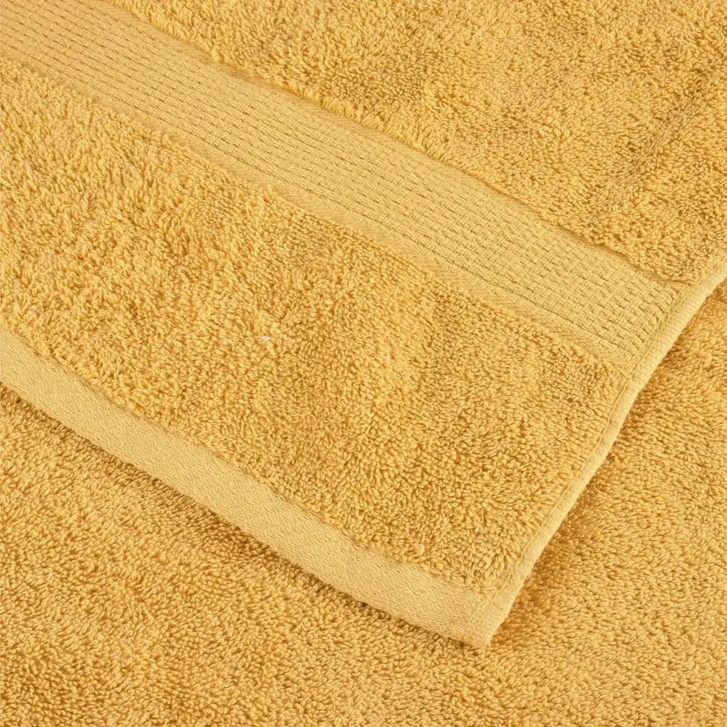 12dílná sada ručníků Premium SOLUND zlatá 600 g/m² 137576