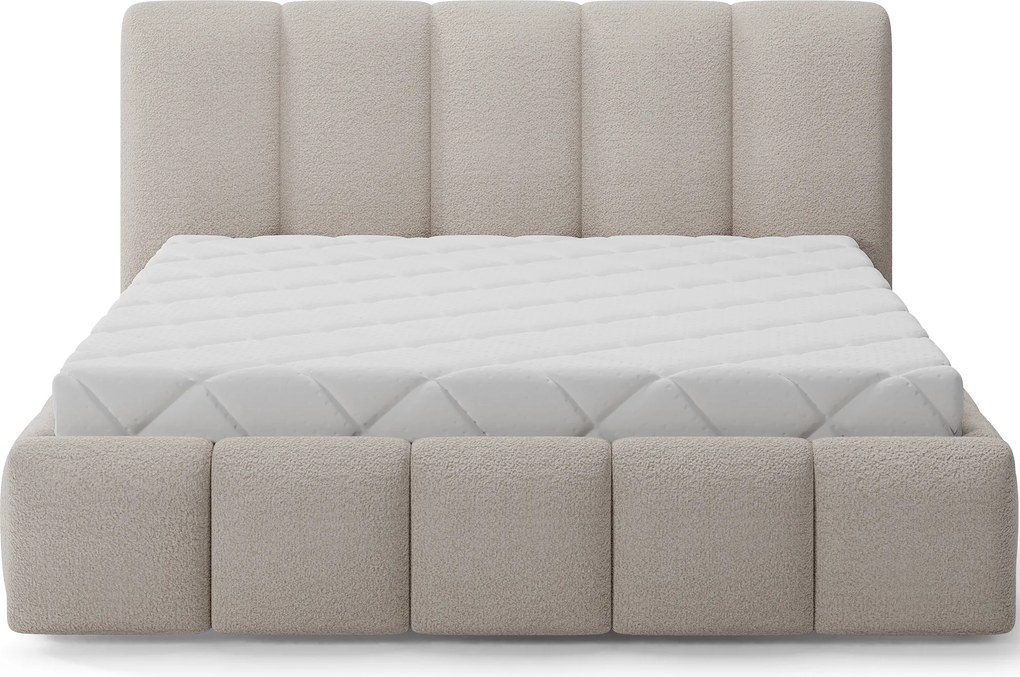 Postel Edvige + Dřevěný rám + plynový výtah + kontejner 180x200