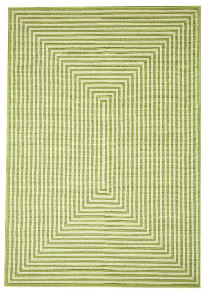 Zelený vysoce odolný koberec vhodný do exteriéru Webtappeti Braid, 133 x 190 cm