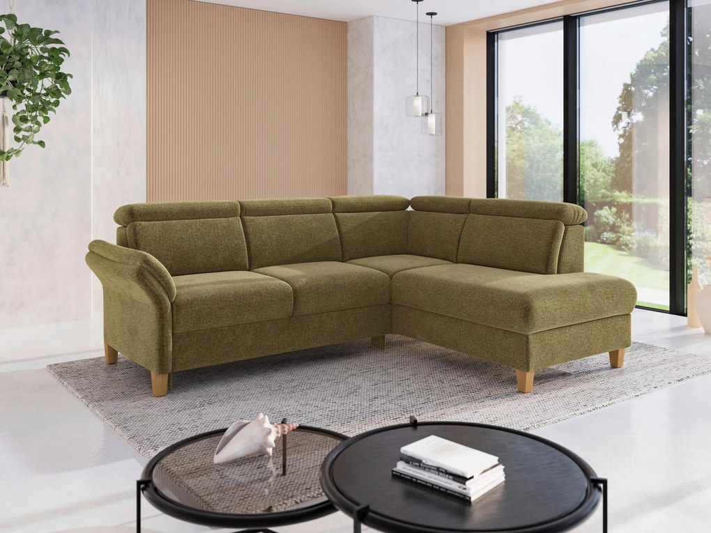 XXXLutz ROHOVÁ SEDAČKA, textil, olivově zelená Sit & More - Sedací soupravy - 00014402572C