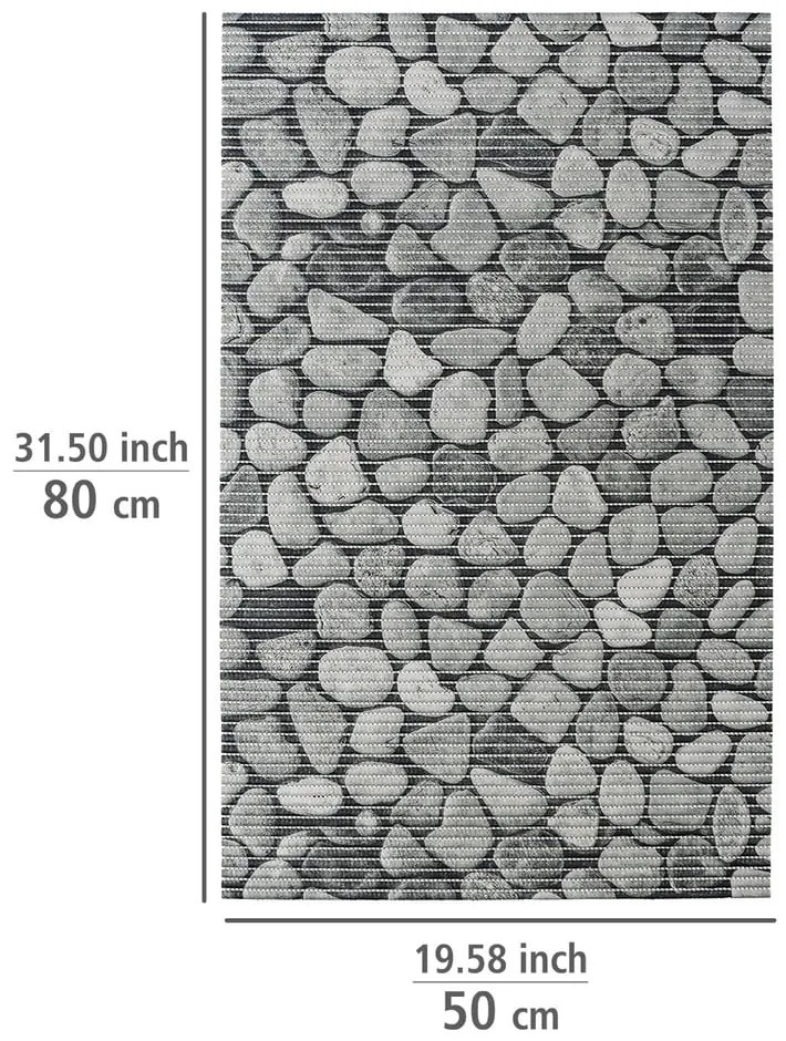 Šedá plastová koupelnová předložka 50x80 cm Sassi – Wenko