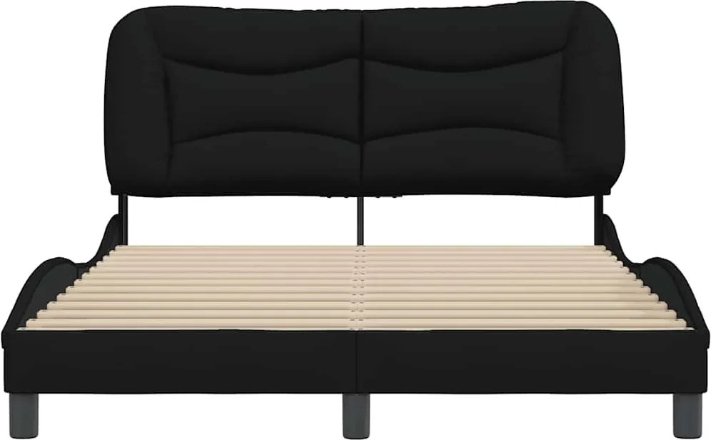 Rám postele bez matrace Hvar černý 120 x 200 cm textil 3207760