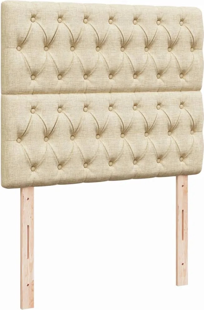 Box spring postel s matrací krémová 120x190 cm textil 3292739