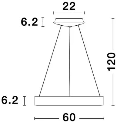 LED lustr Rando Smart 60 bílé