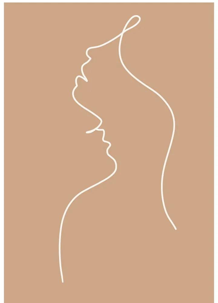 Plakát 29x41 cm Lovers Line Art – Veronika Boulová