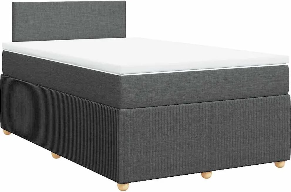 Box spring postel s matrací tmavě šedá 120x190 cm textil 3289689