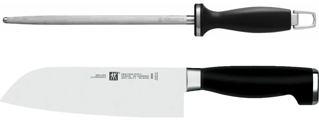 Santoku nůž 18 cm Twin Four Star II + ocílka, Zwilling