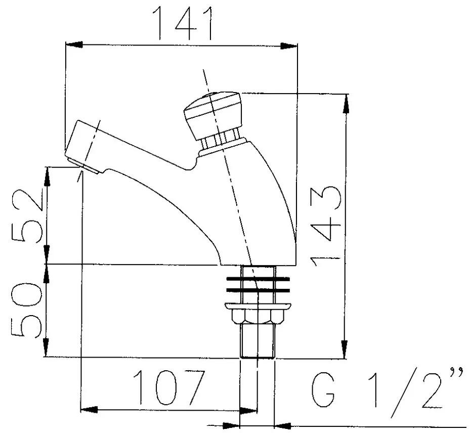 Alpi Tender - Samouzavírací Stojánkový ventil, chrom TR 10LP