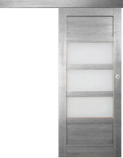 posuvné interiérové dveře na stěnu vasco doors BRAGA model B Průchozí rozměr: 70 x 197 cm, Orientace dveří: Levé dveře, Dekor: Dub sonoma