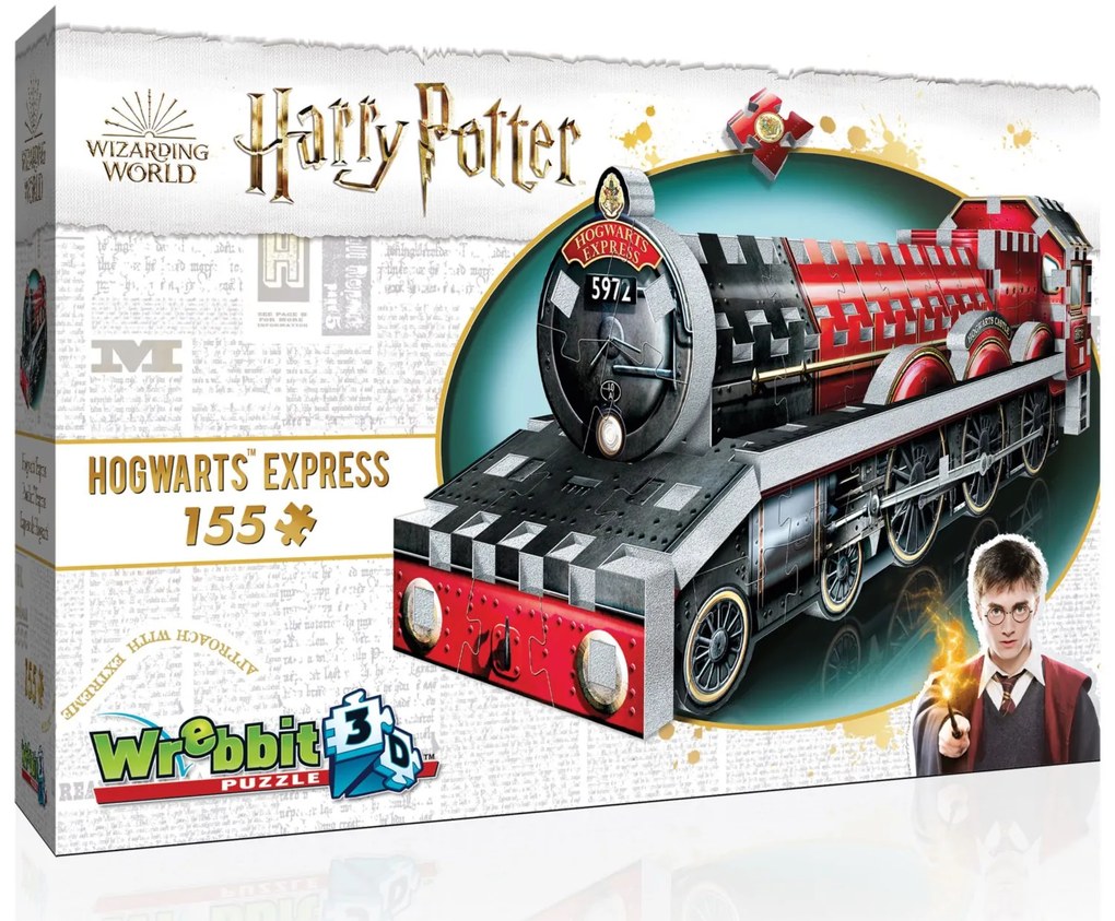 3d puzzle wrebbit 3d puzzle harry potter: bradavický expres 155 dílků