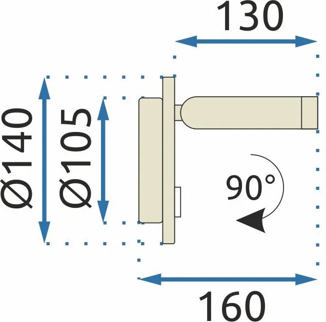 Toolight Toolight, LED nástěnné svítidlo 16x14cm, 10W, APP1615-1W, béžová, OSW-06530