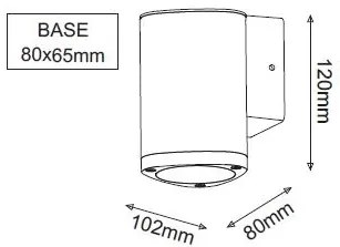 ACA Lighting Zahradní nástěnné LED svítidlo ALBI 3W/230V/3000K/150Lm/50°/IP54, tmavě šedé