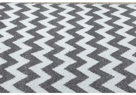 Kulatý koberec SKETCH F561 Cik cak, šedo bílá velikost 160x220 cm | krásné koberce cz