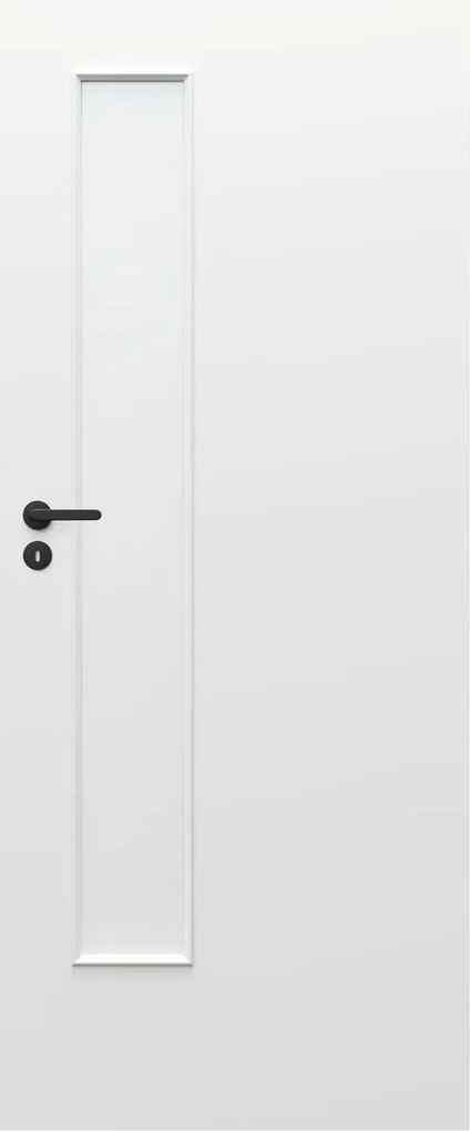 Porta doors Interiérové dveře bezfalcové 80 P, 848 × 1970 mm, SOFT CPL, pravé, bílé, prosklené