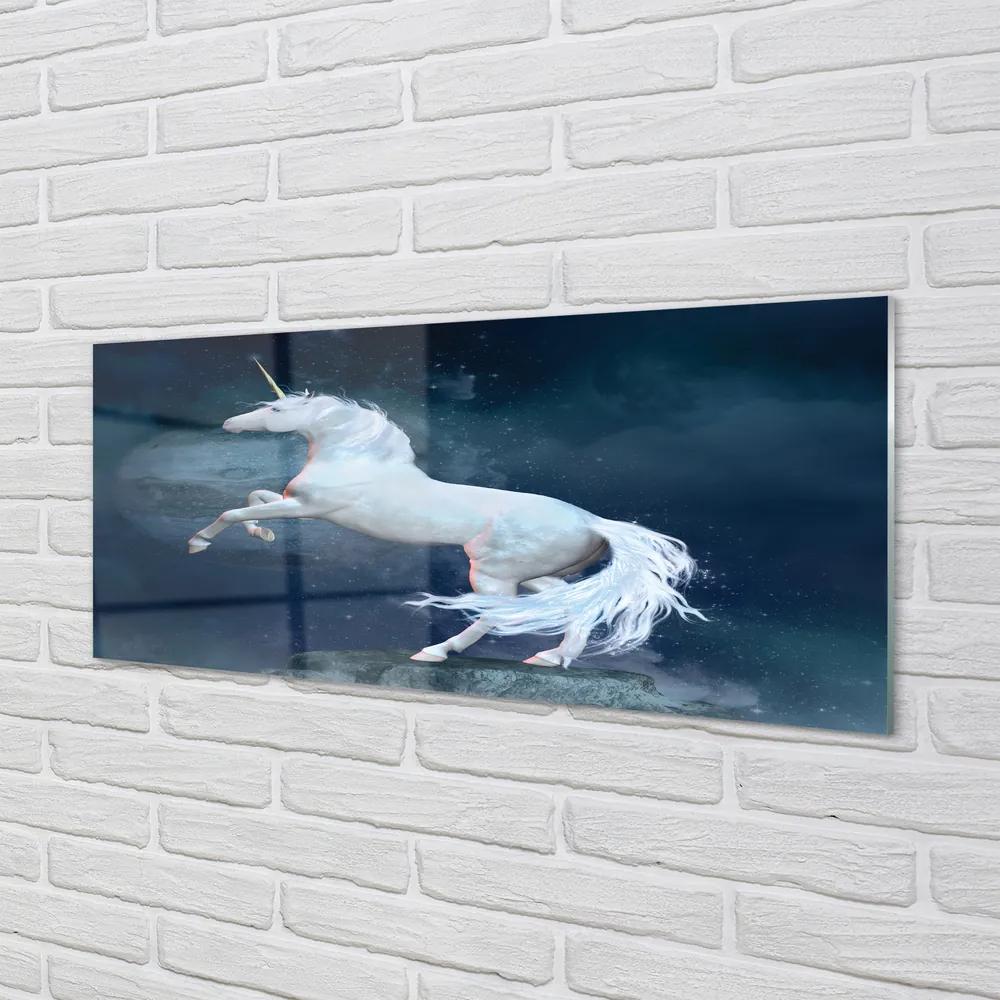 akrylový obraz Unicorn planet sky 120x60 cm