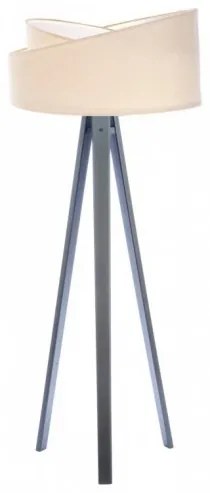 Timberlight Stojací lampa Awena krémová + stříbrný vnitřek + šedé nohy