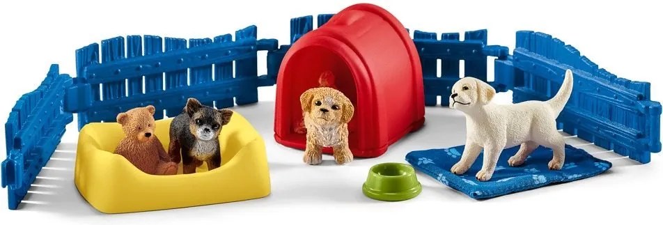 Set figurek a příslušenství schleich pokojíček pro štěňata 42480