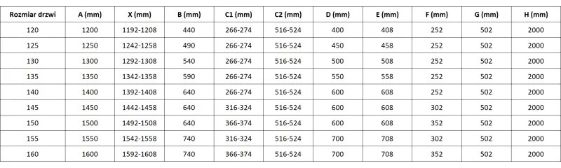 Mexen Lunar L, levé otočné sprchové dveře 150 cm, 8mm čiré sklo, zlatý matný profil, 834SL-150-050-55-00-L