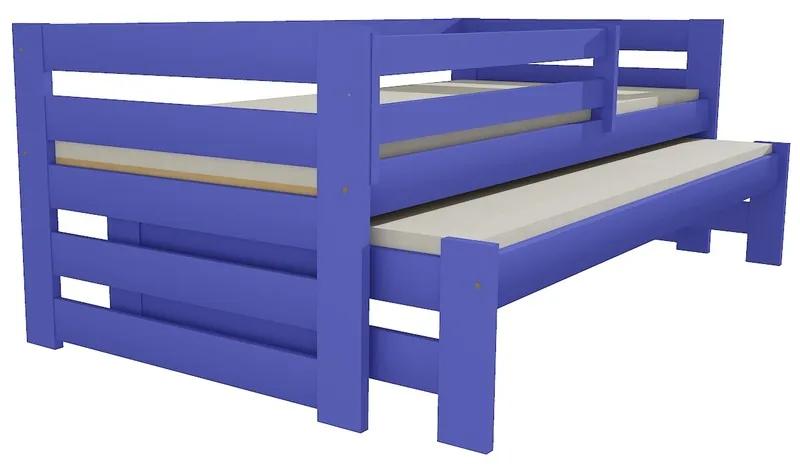Vomaks Dětská postel s výsuvnou přistýlkou DPV 007 80 x 190 cm moření olše