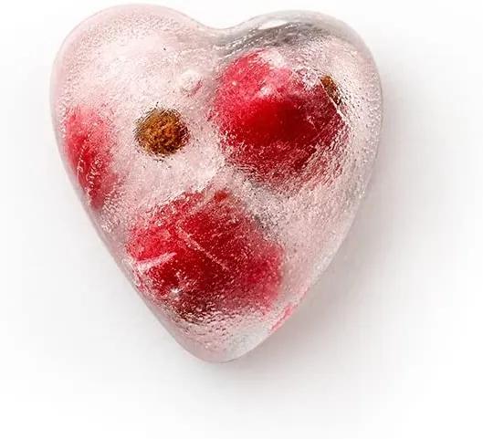Lékué HEART ICE CUBES silikonová forma na led - 14 kostek ledu 22 x 2,5 x 11,3 cm srdíčka