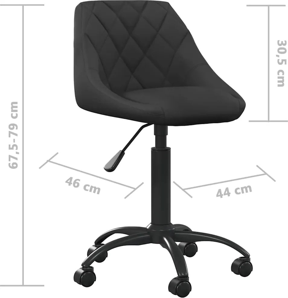 Kancelářská židle černá samet 3088843