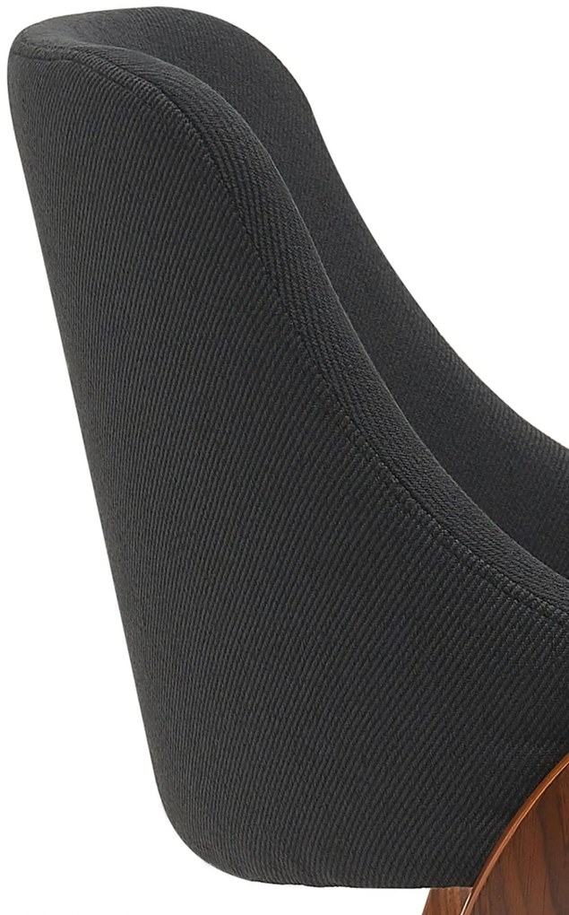 Jídelní židle Vangale - látka - Ořech / Černá