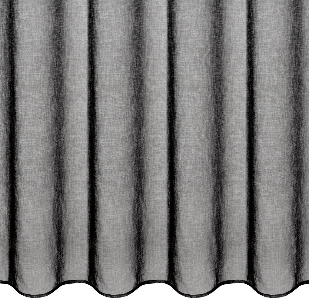 ZÁCLONA NA KROUŽCÍCH AURA 140X250 CM ČERNÁ