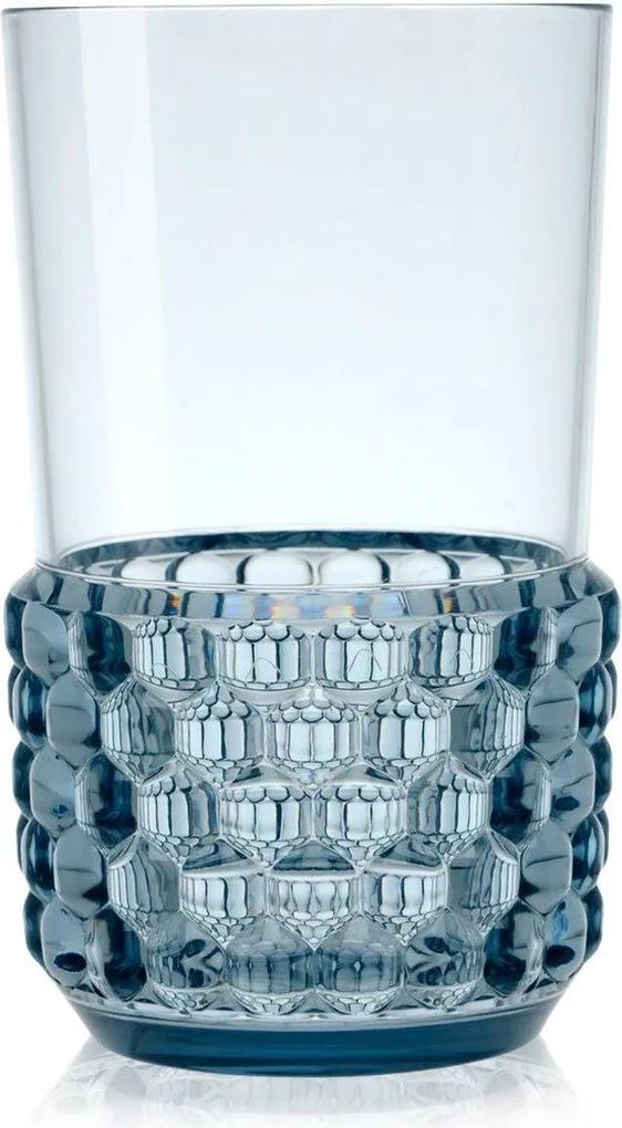 Skleněný pohár Jellies 15 cm jasno modrý
