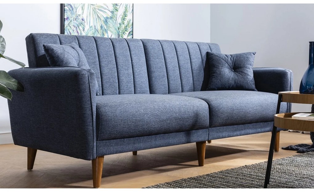 Atelier del Sofa 3-místná pohovka Aqua - Dark Blue, Tmavá Modrá