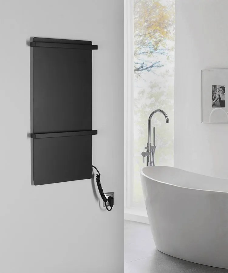 Sapho Sapho, ELMIS Elektrický sušák ručníků 400x800mm, 120W, hliník, antracit, EB430