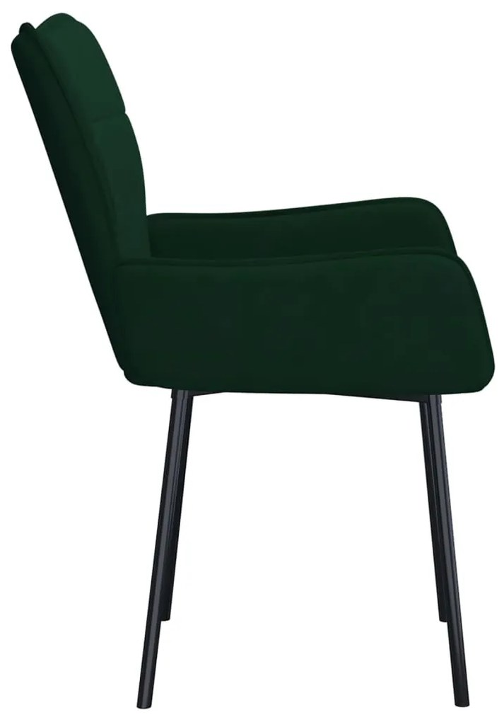 Jídelní židle 2 ks tmavě zelené samet - Default Title