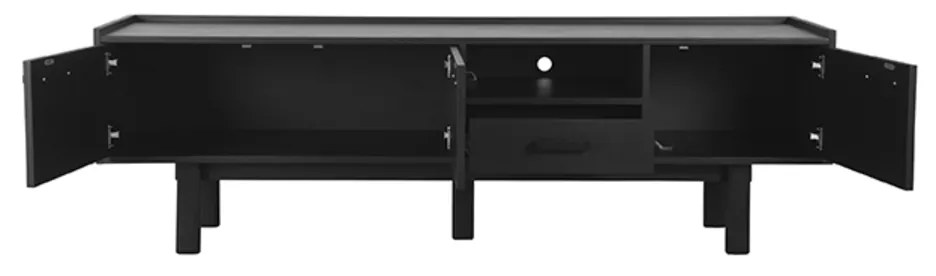 LABEL51 Dřevěný TV stolek CALI černý FU-88.024