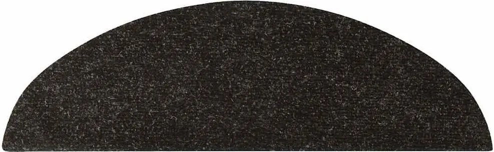 Samolepicí nášlapy na schody 15 ks 56x17x3 cm antracitové 136389