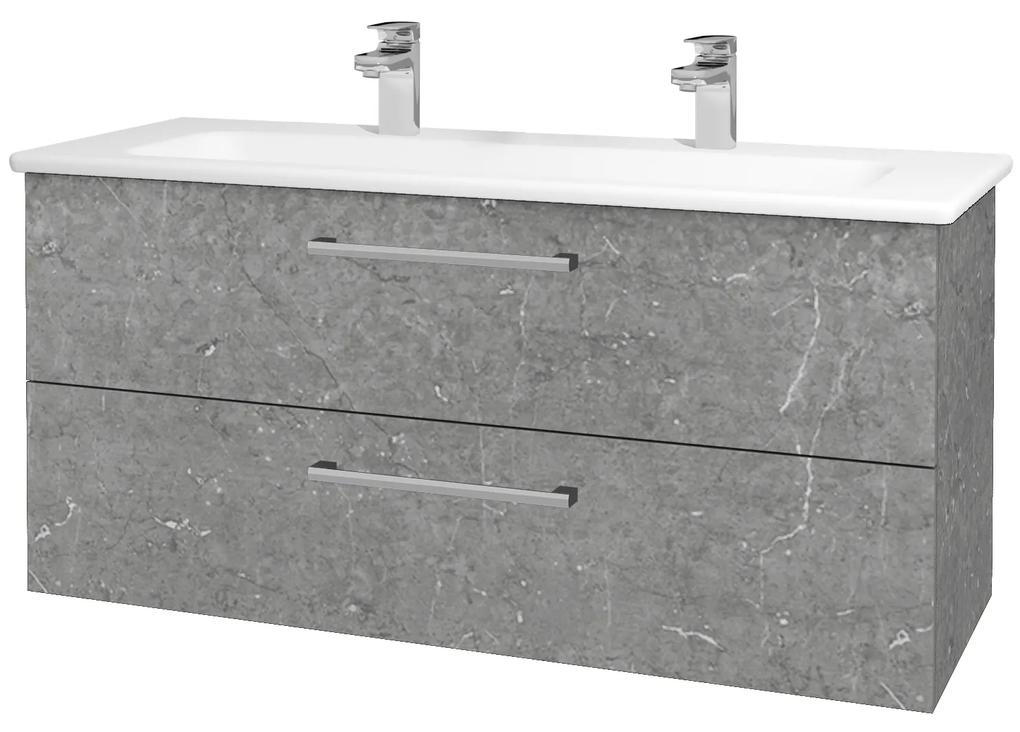 Dřevojas Koupelnová skříň GIO SZZ2 120 Varianta: N07 Stone / Úchytka T02 / N07 Stone