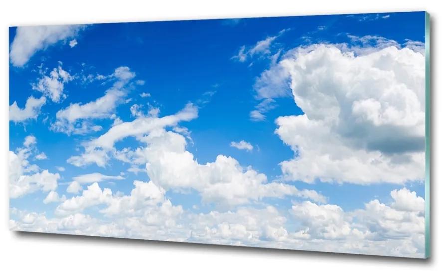 Wallmuralia Foto obraz fotografie na skle Oblaka na nebi 100x50