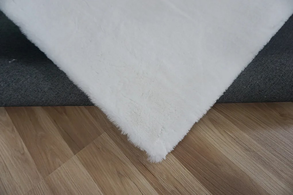 BE Koberec Cozy 1453 WHITE - bílý obdélníkový Rozměr: 40x60 cm
