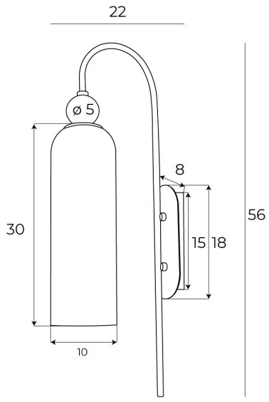 MAXLIGHT W0333 - Nástěnná lampa CAMPANILA 1xE27/40W/230V mosaz/šedá