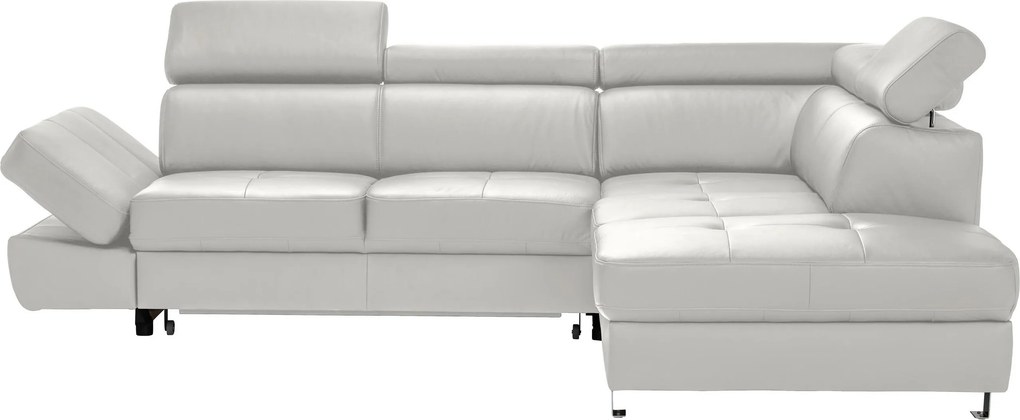 XXXLutz ROHOVÁ SEDAČKA, textil, kůže, světle šedá Celina Home - Sedací soupravy - 000501001826