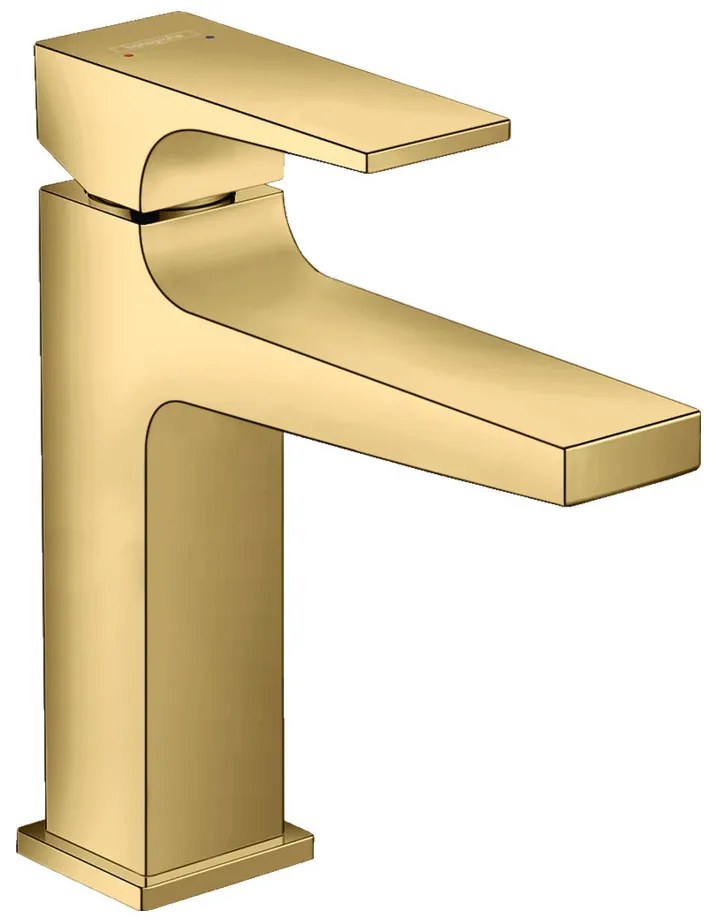 Hansgrohe Metropol, umyvadlová baterie 110 s výpustí Push-Open, zlatá lesklá, 32507990