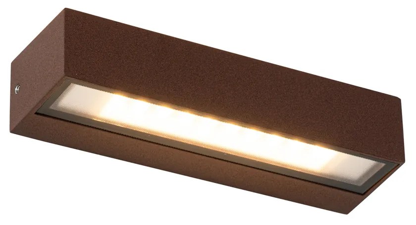 Průmyslové nástěnné svítidlo rezavě hnědé vč. LED IP65 - Steph