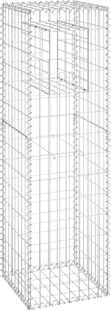 Gabionové sloupky 2 ks 40 x 40 x 140 cm železo 151263