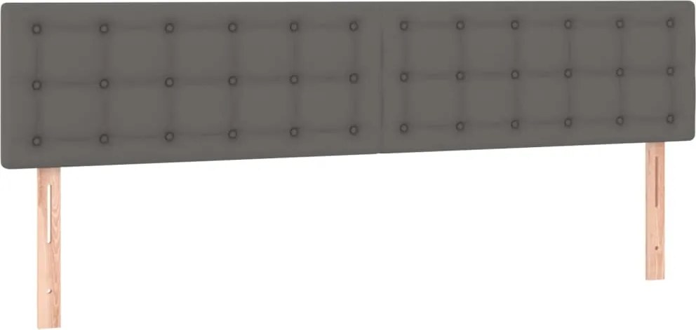 Box spring postel s matrací šedá 160x200 cm umělá kůže 3141135