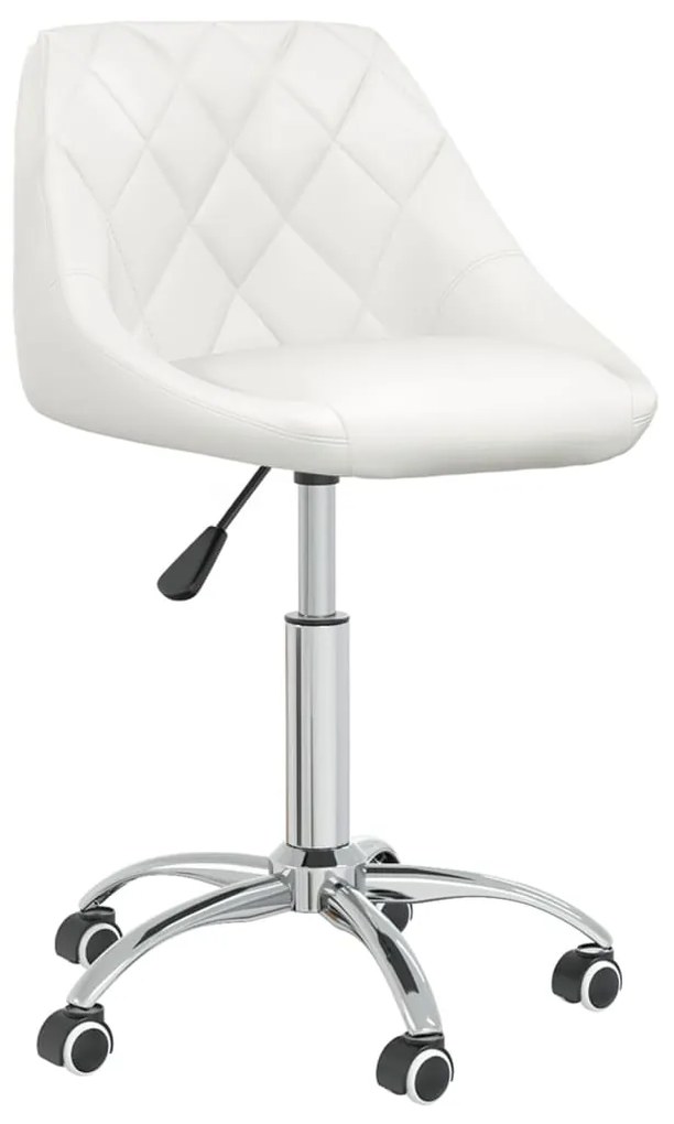 vidaXL Otočné jídelní židle 6 ks bílé umělá kůže