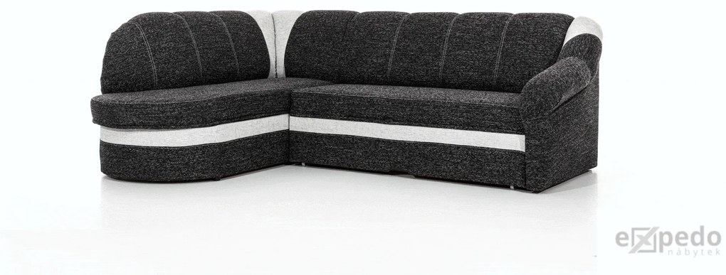 Rohová sedačka BENANO, 250x85x180, soft011black/soft017white, levá