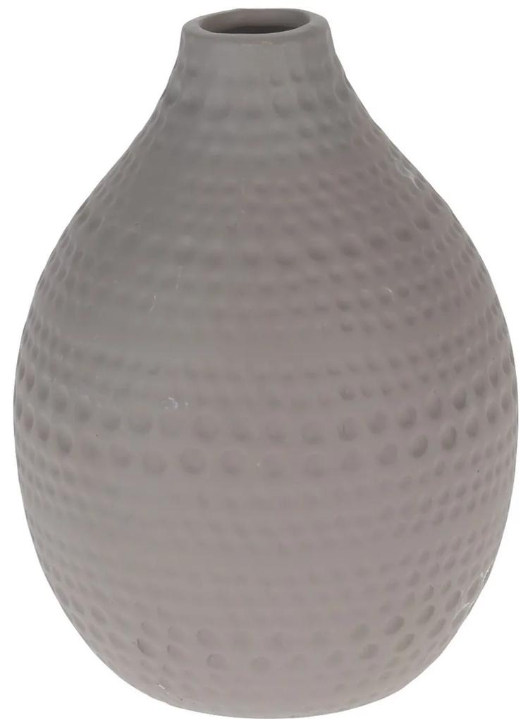 Koopman Keramická váza Asuan hnědá, 17,5 cm